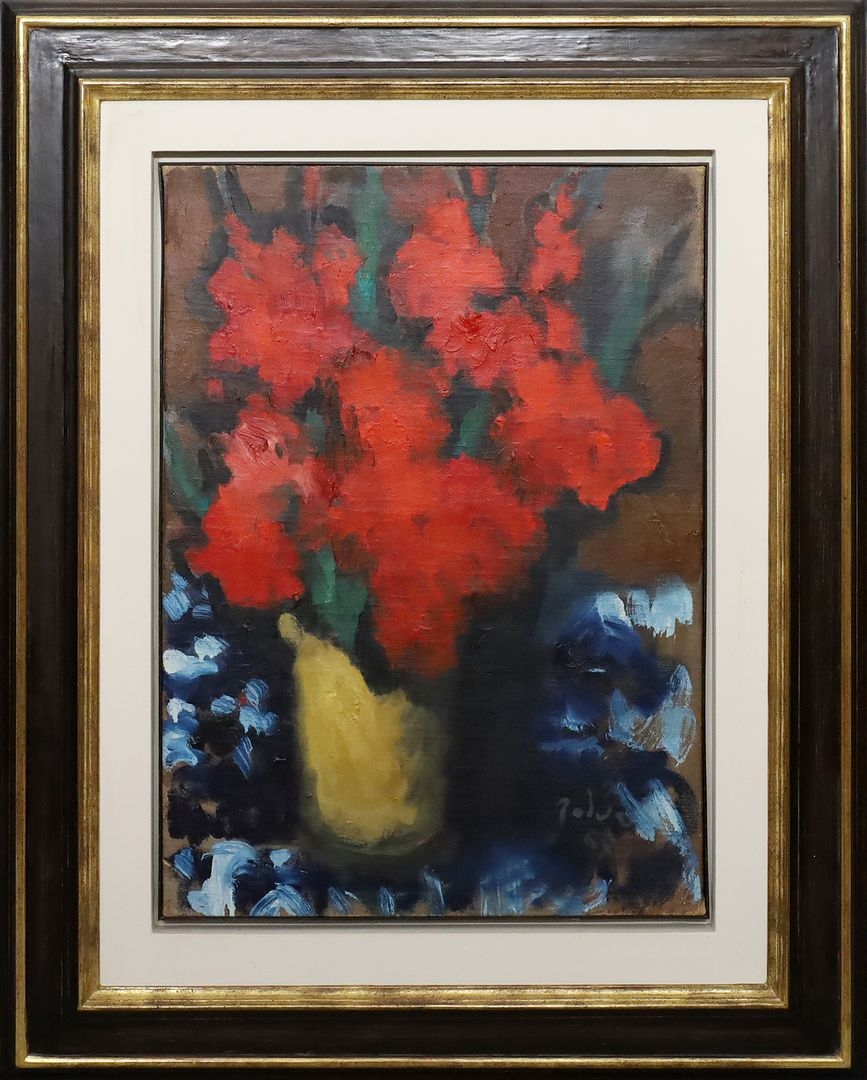 Paul Mathias Padua | Rotes Blumenstillleben | MutualArt