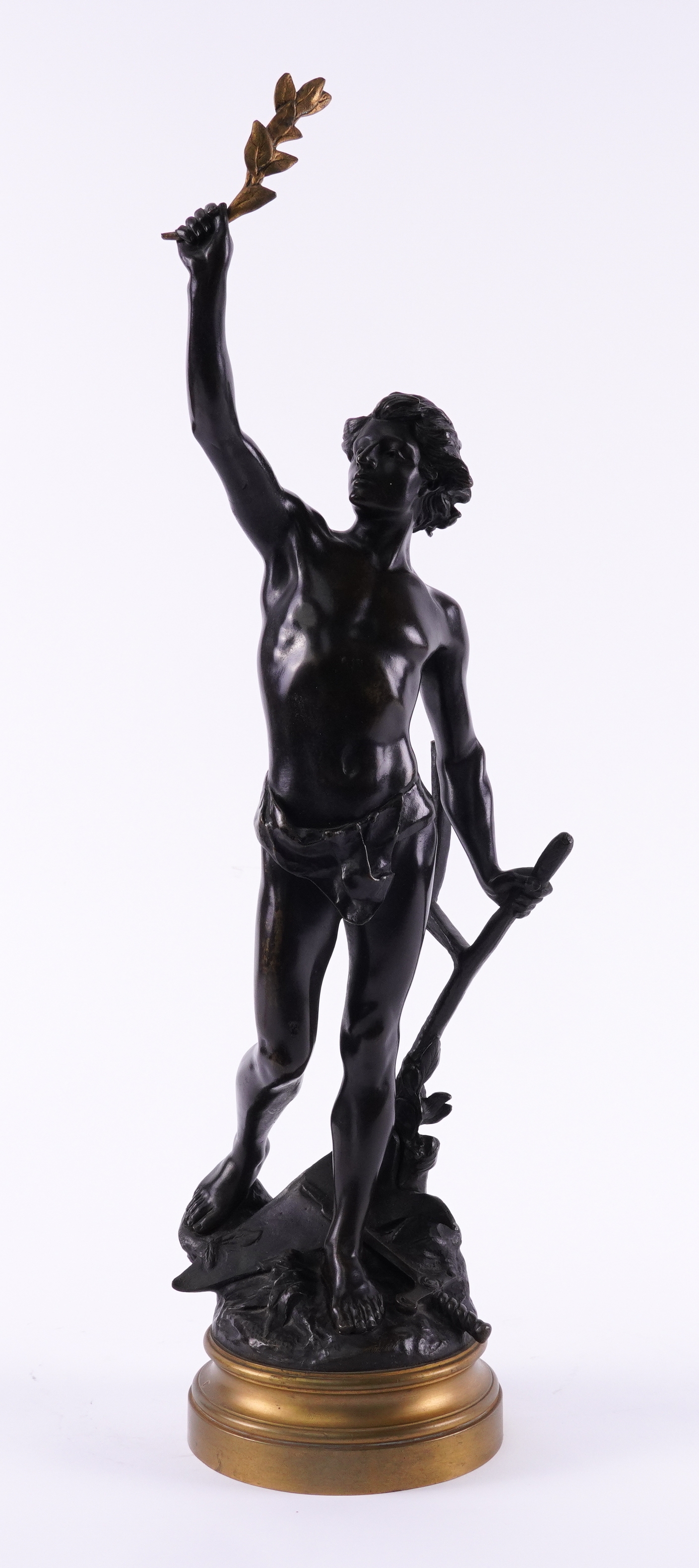 Édouard Drouot | A PATINATED BRONZE FIGURE OF PAX LABOR | MutualArt