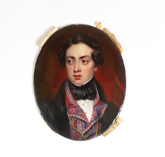 Henry Pierce Bone | Portrait miniature of the artist's son, George Bone ...