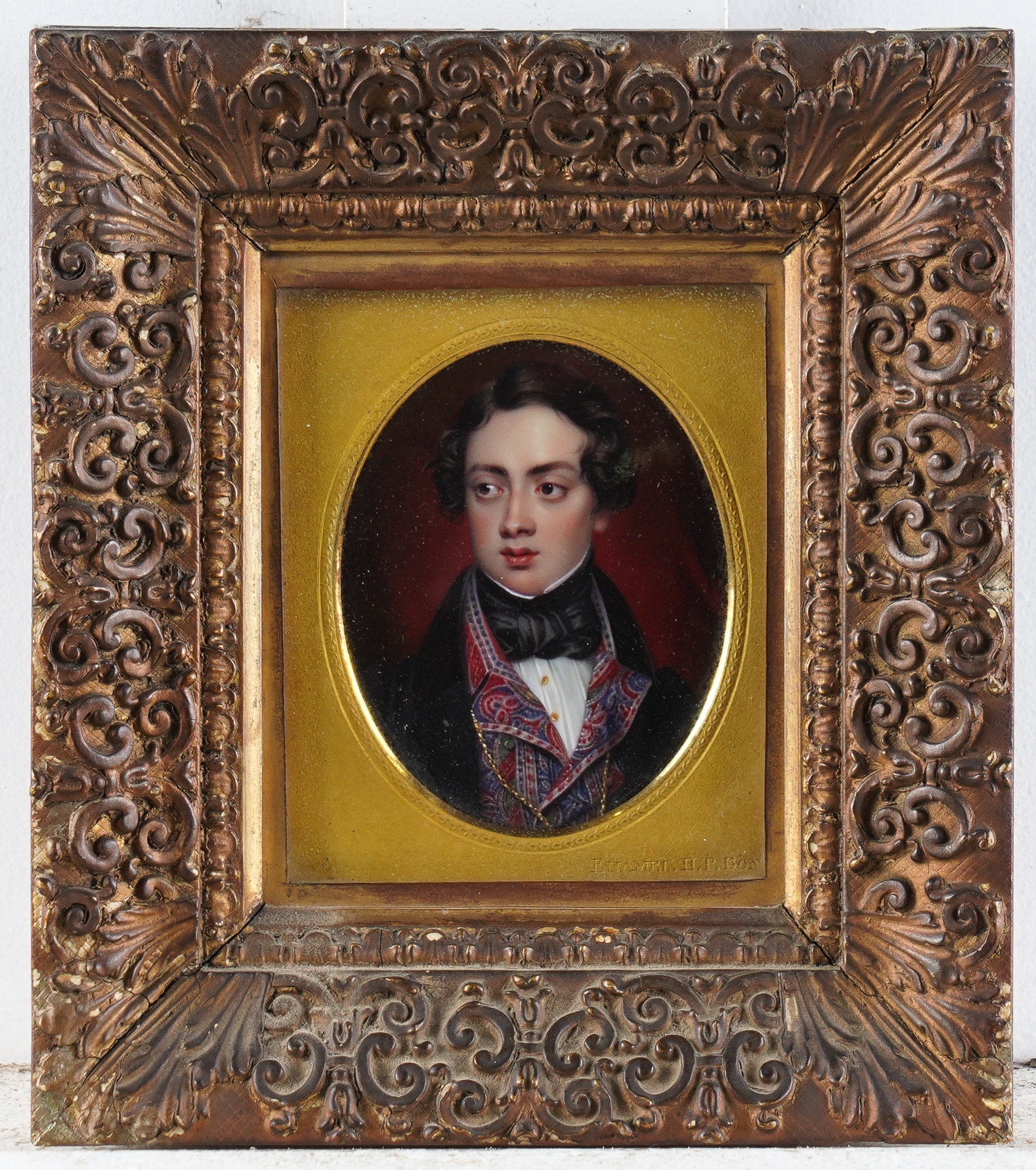 Henry Pierce Bone | Portrait miniature of the artist's son, George Bone ...