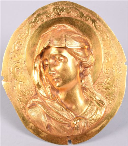 Roman School, 17th Century | GILT-BRONZE RELIEF BUST OF THE VIRGIN ...