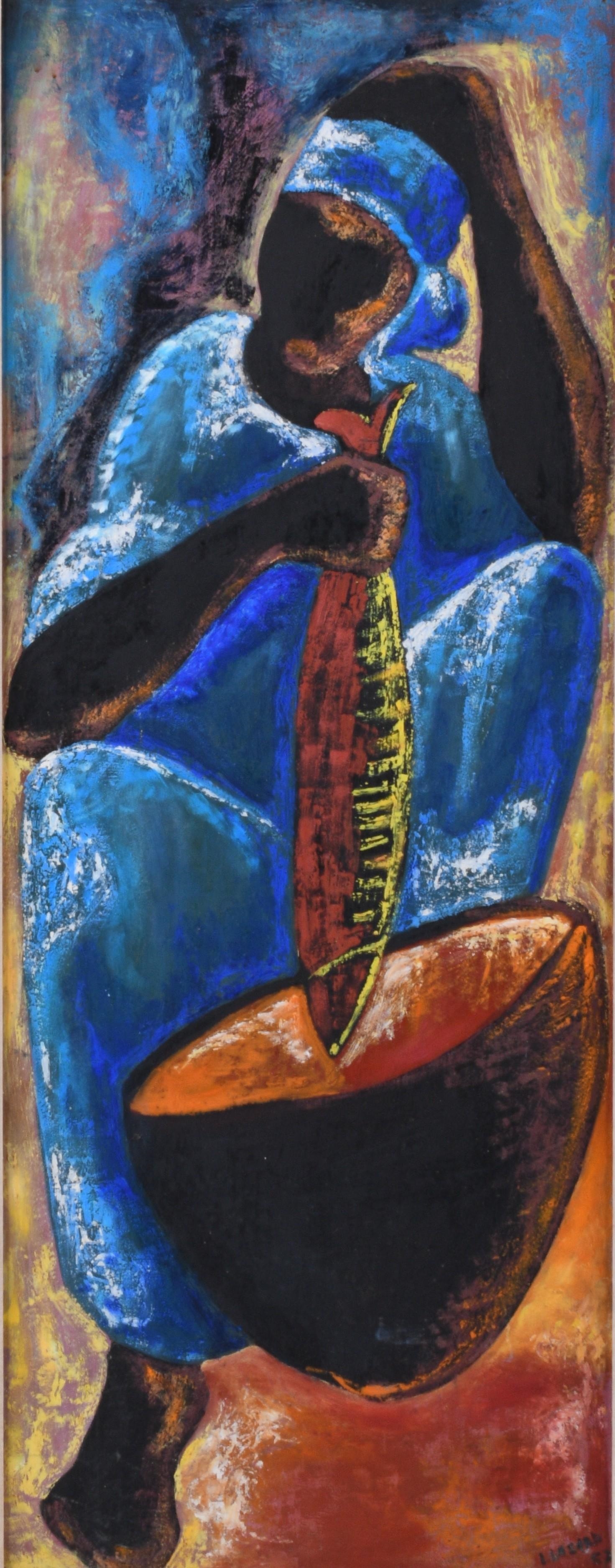 Luckner Lazard | WOMAN HOLDING A FISH | MutualArt