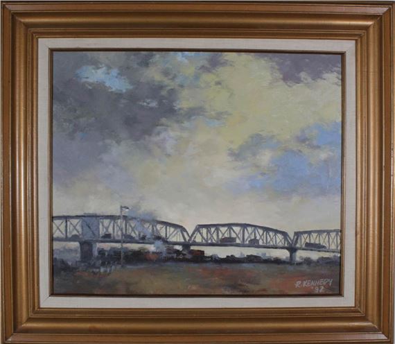 Richard Kennedy | steel bridge over industrial businesses (1992 ...
