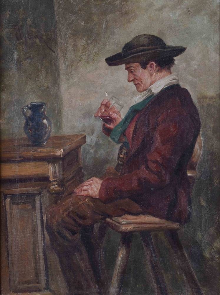 Robert Emil Stübner | Bei der Weinprobe | MutualArt