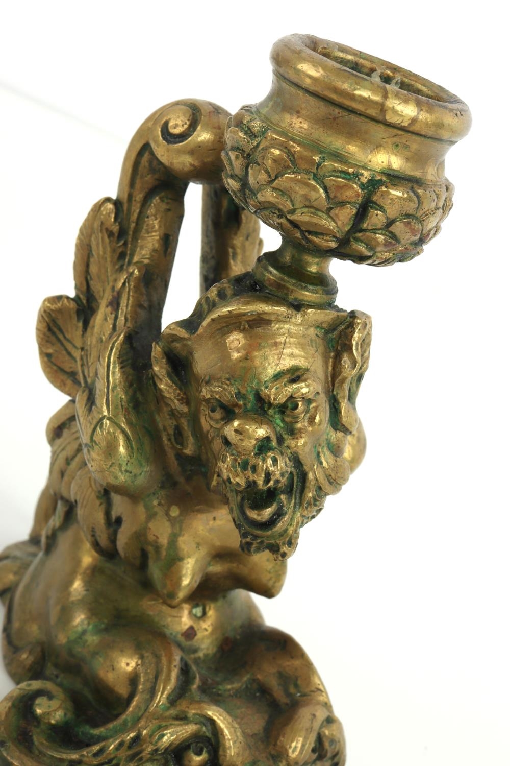 Antonio Pandiani | Antique Italian made brass figural candlesticks ...