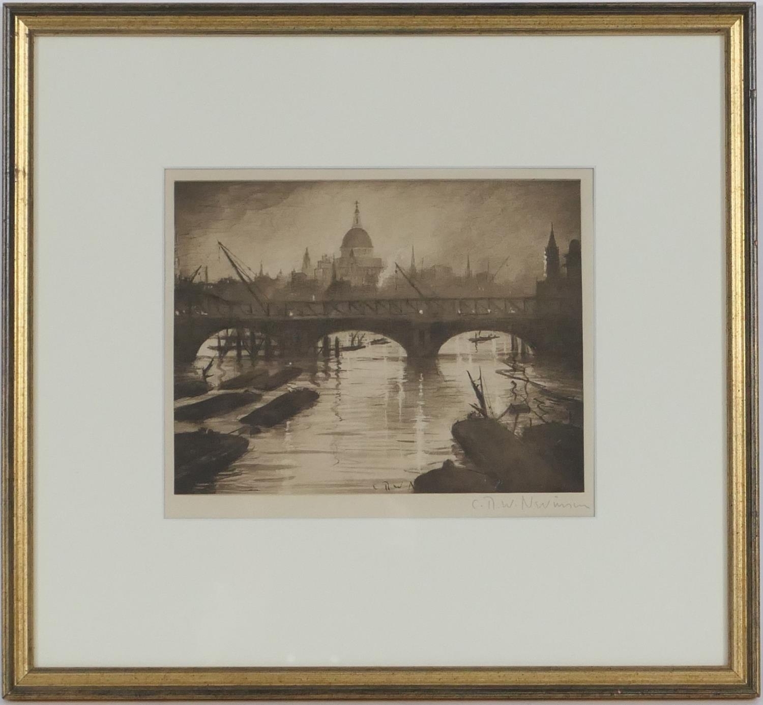 Christopher Richard Wynne Nevinson | The River Thames looking towards ...
