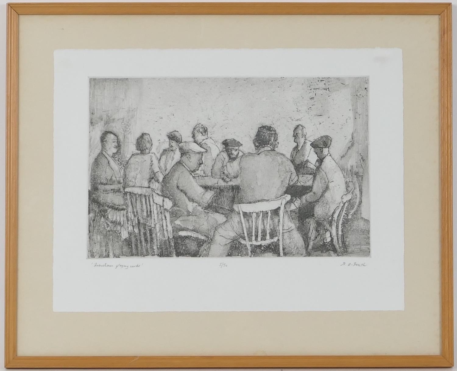 Hubert Andrew Freeth | Frenchmen playing cards | MutualArt