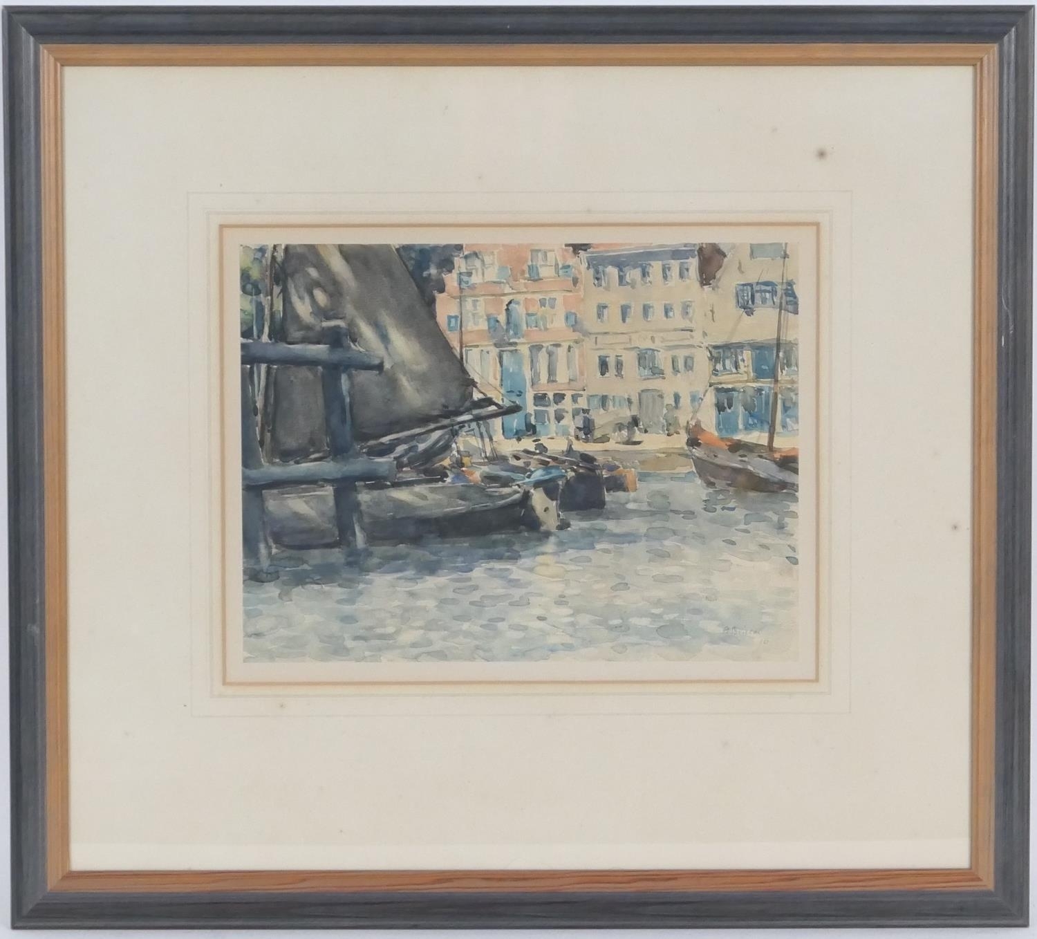 Arthur Briscoe | Fishing boats moored in a harbour | MutualArt