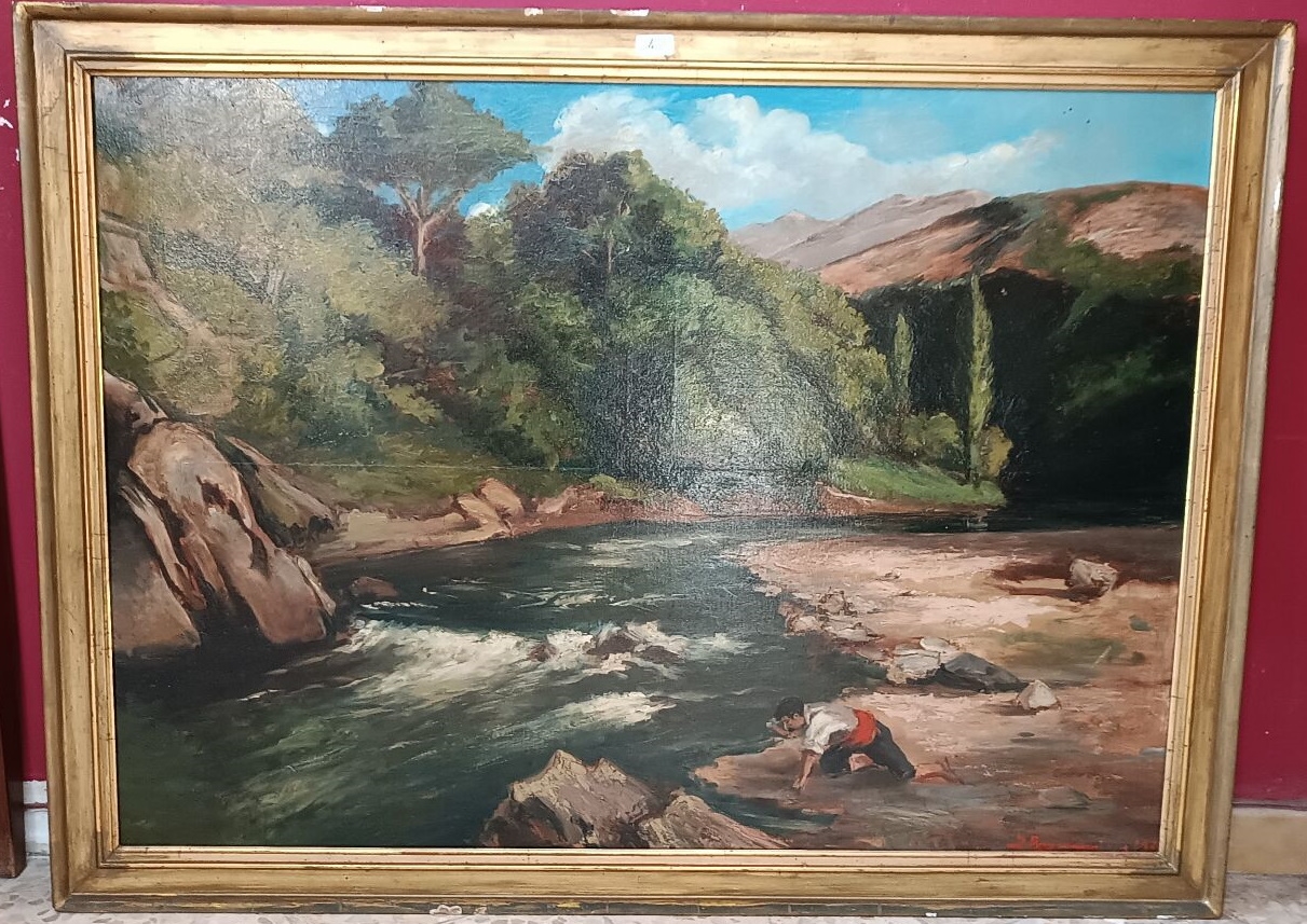 Joseph Ravaisou | L'homme au bord du torrent | MutualArt