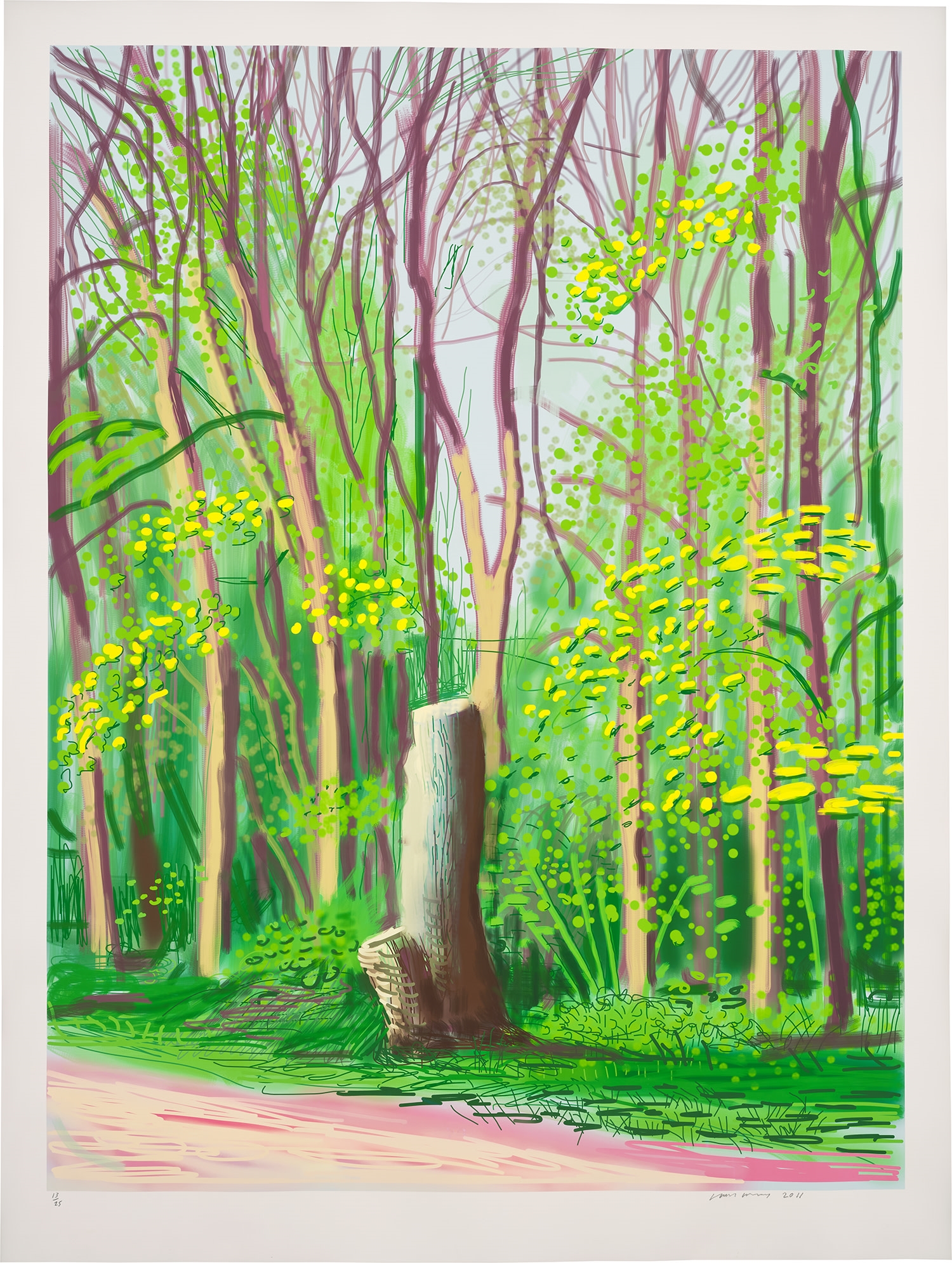 David Hockney | The Arrival of Spring in Woldgate, East Yorkshire in ...