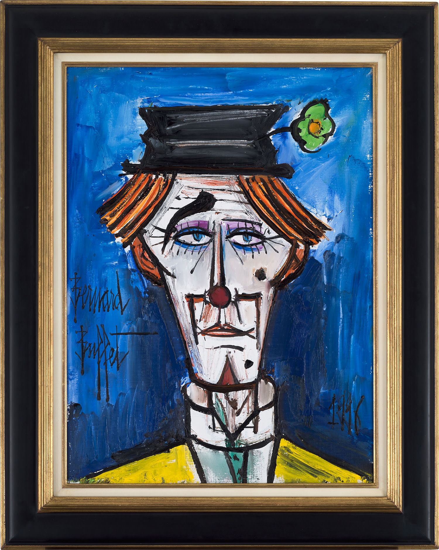 Bernard Buffet | Clown au chapeau claque (1996) | MutualArt