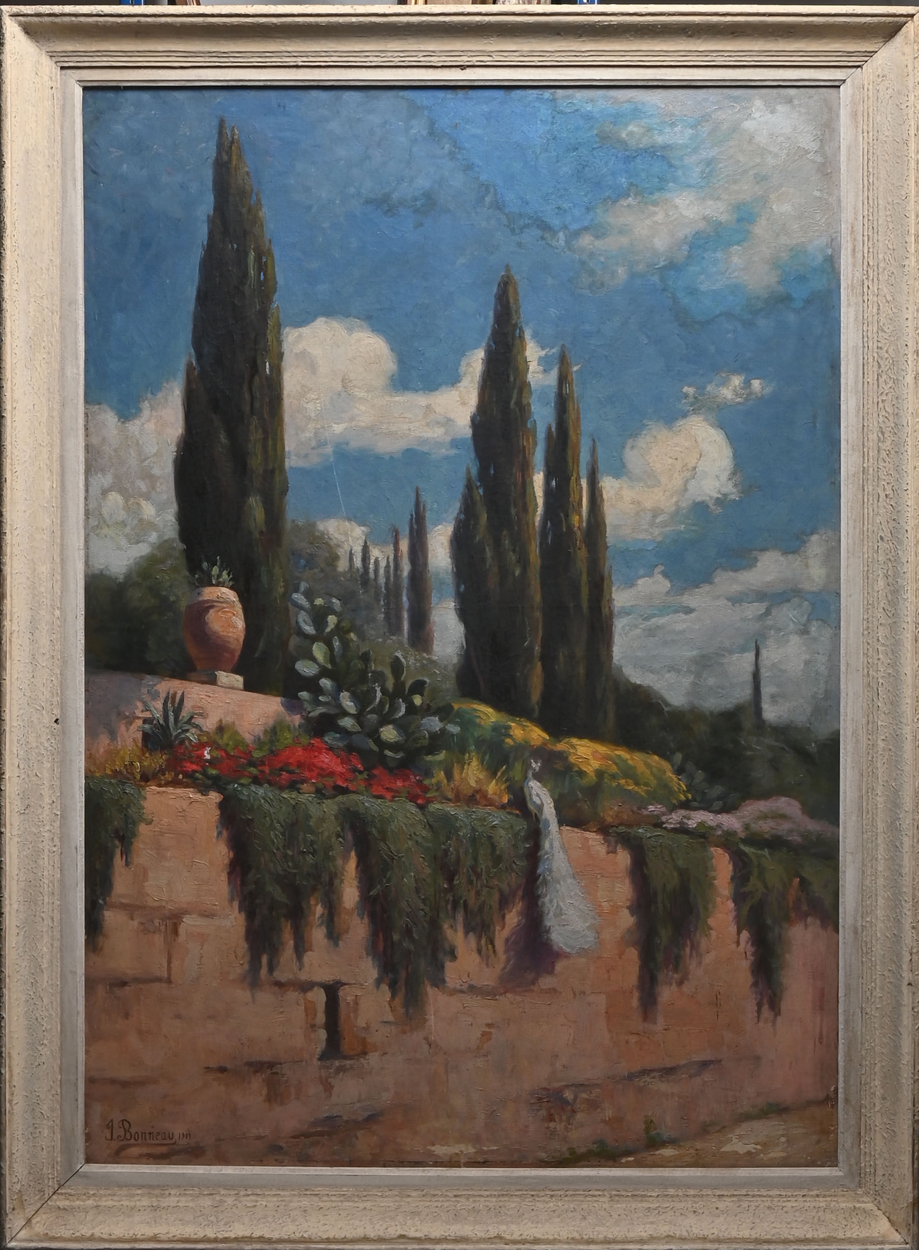 Jacques Armand Gaston Bonneau | Jardin au paon (1909) | MutualArt