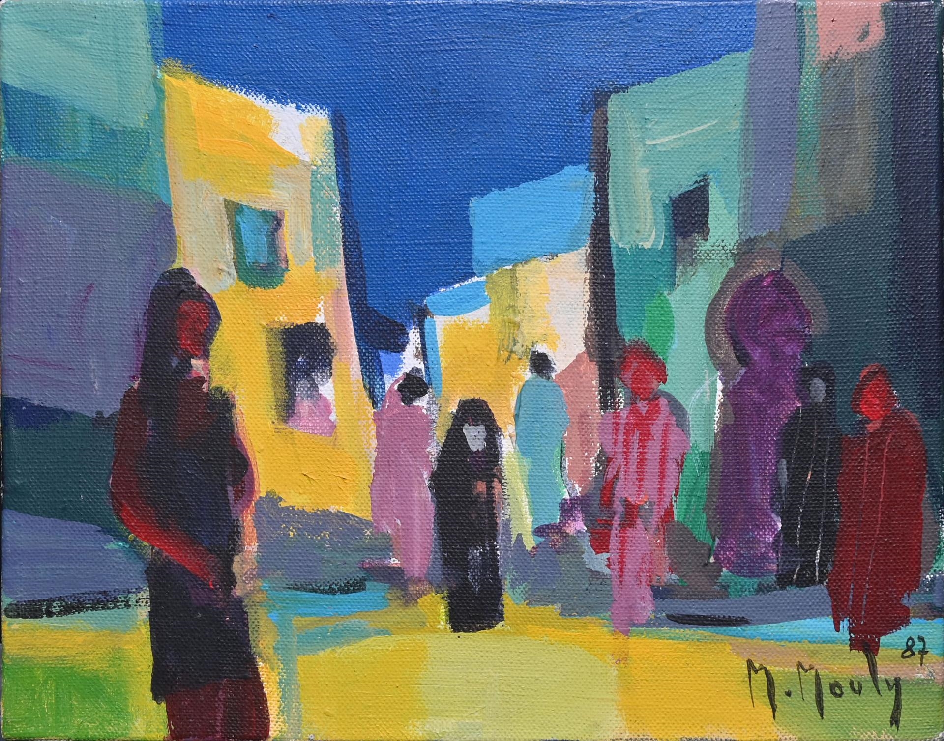Marcel Mouly | Rue animée en Afrique du Nord | MutualArt