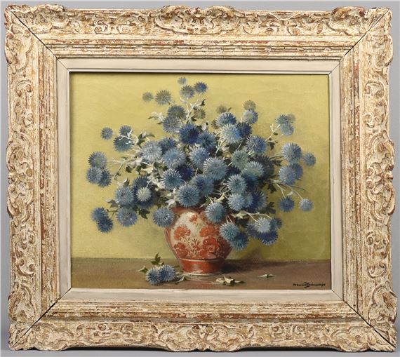 Maurice Alfred Decamps | BOUQUET DE CHARDONS BLEUS | MutualArt