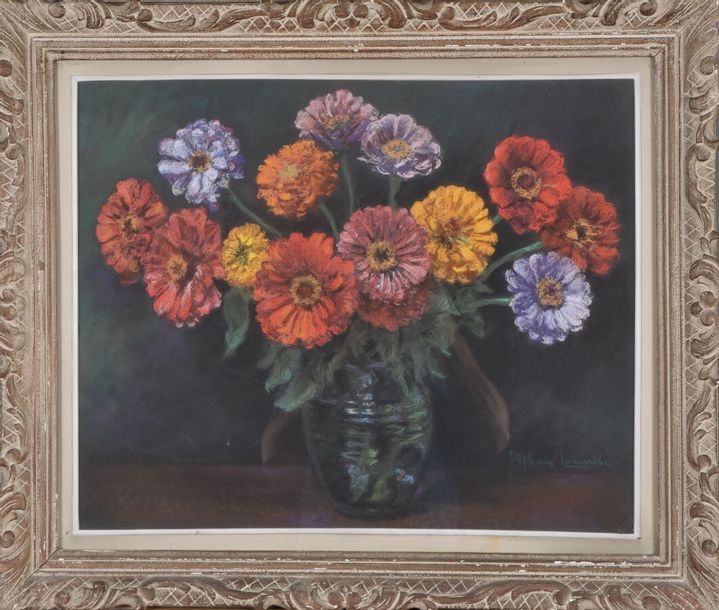 Stéphane Lamarche | Still life with a bunch of flowers | MutualArt
