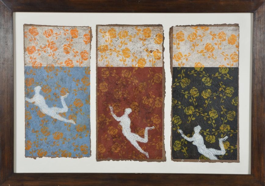 Pierre Marie Brisson | Characters on a flowery background. | MutualArt