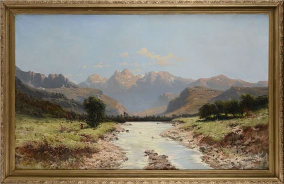 Alfred Godchaux | River in the mountains at the end of summer | MutualArt