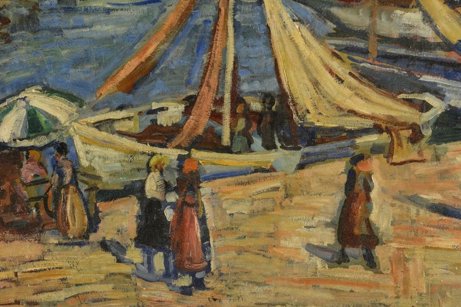 Louis Audibert | Animated quay on the old port of Marseille | MutualArt