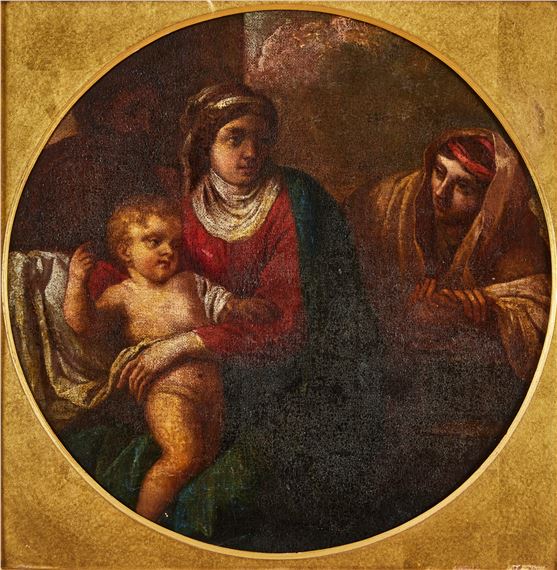 Sebàstien Bourdon | Jungfru Maria med barnet och Marias moder Sankta ...