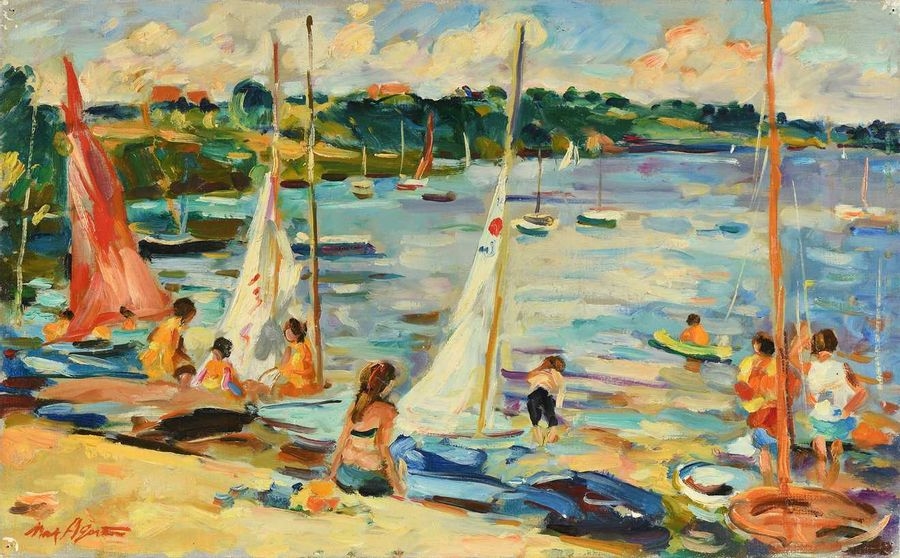 Max Agostini | Sailboats on Lake Eguson | MutualArt
