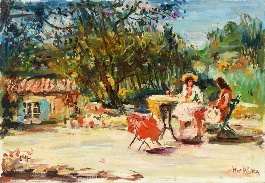 Max Agostini | Two young girls sitting in front of the farm in Provence ...