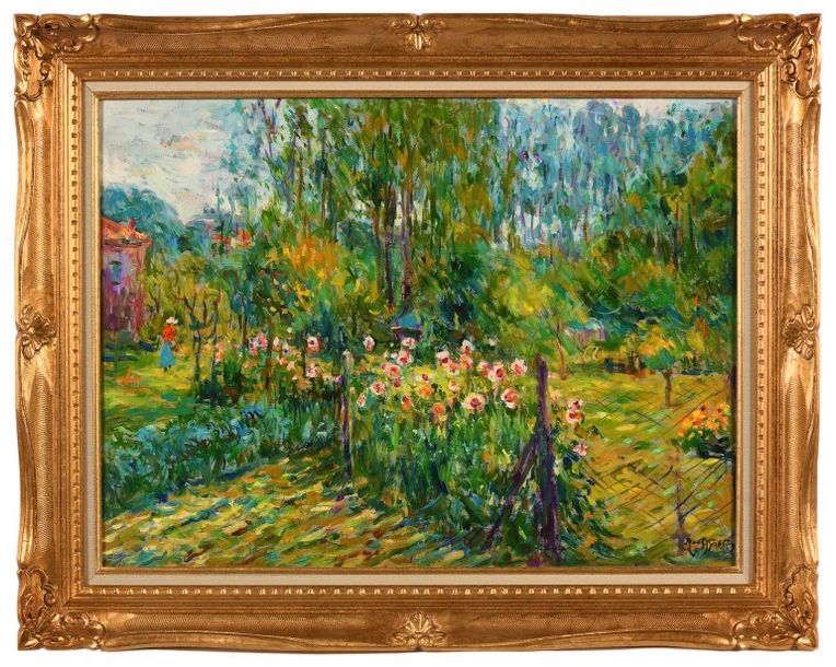 Max Agostini | Max AGOSTINI (1914-1997) The Dahlias in front of the ...