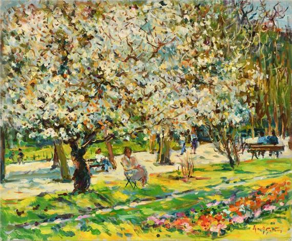 Max Agostini | Trees in bloom in the garden of plants | MutualArt