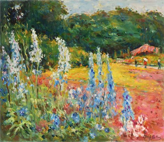 Max Agostini | The giant delphiniums | MutualArt
