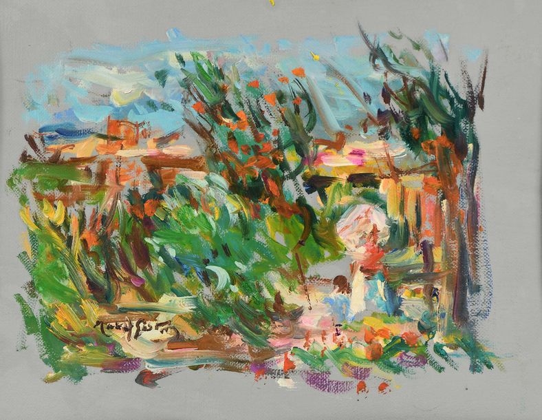 Max Agostini | Mother and Child in the Garden | MutualArt