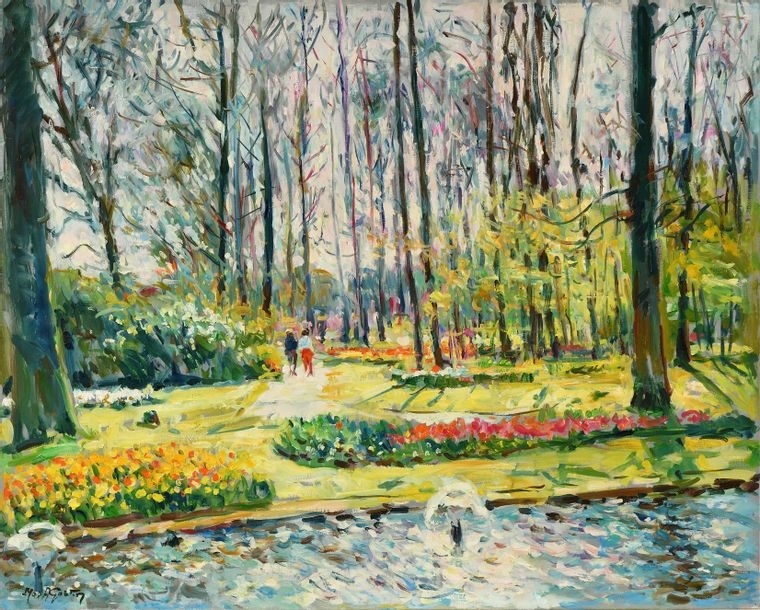 Max Agostini | At the Water's Edge in Kokenhof Park, Holland (1989 ...