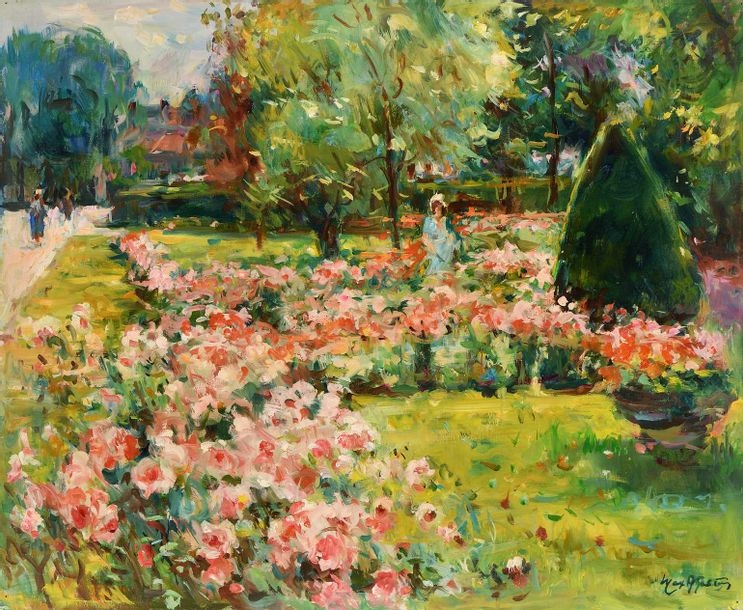 Max Agostini | Young woman in the rose garden | MutualArt