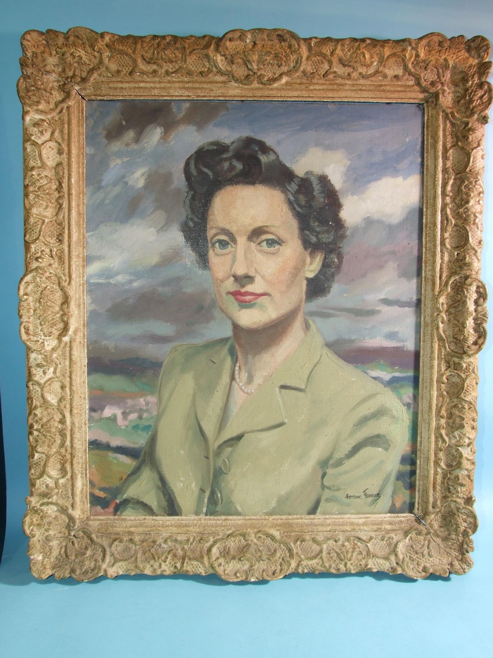 Arthur John Ferrier | DEMPSTER FAMILY PORTRAIT OF A WOMAN WEARING ...