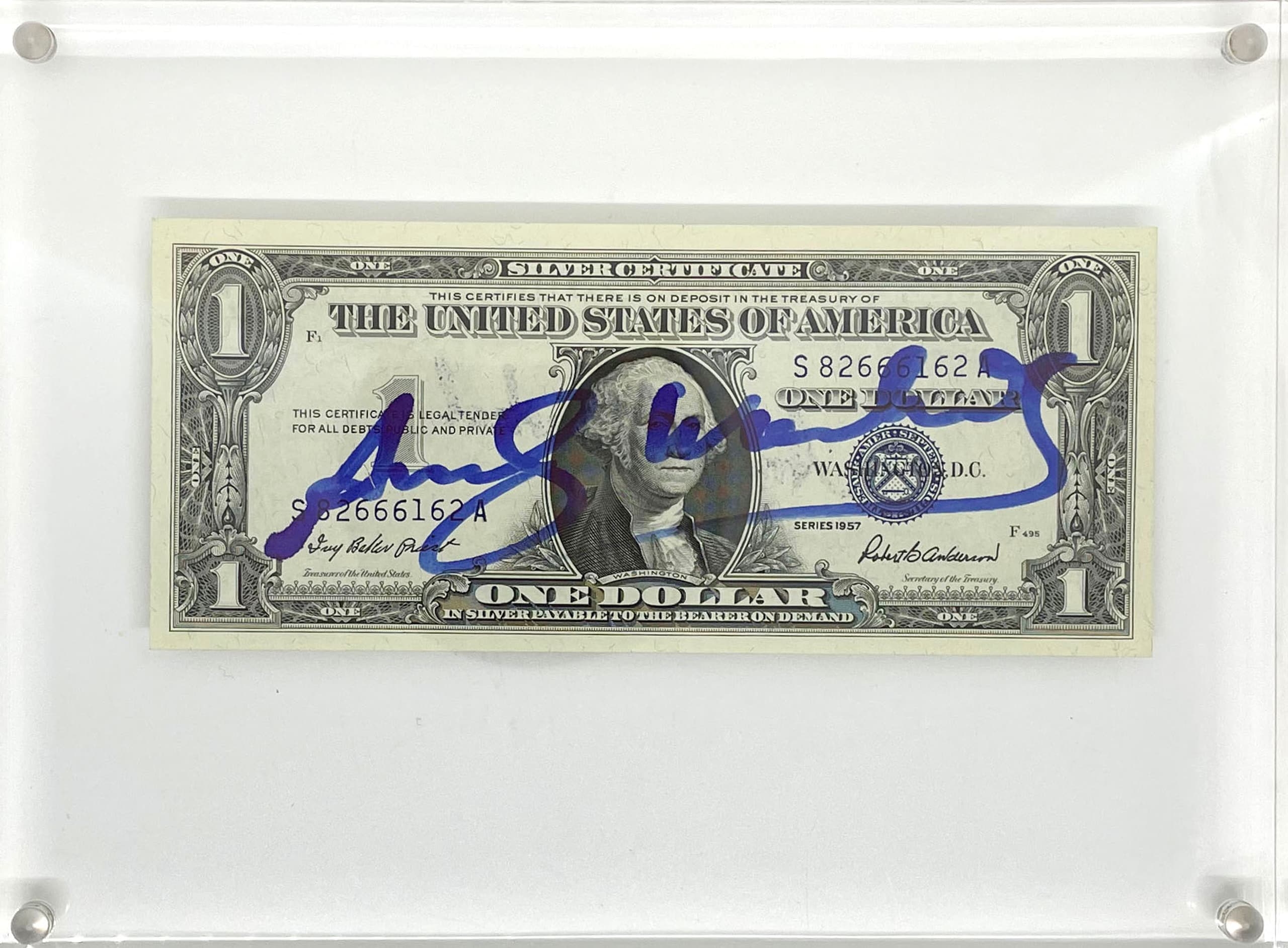 Andy Warhol | A dollar bill signed by Andy Warhol (1957) | MutualArt