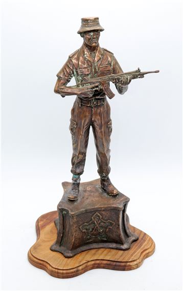 Phil Minnaar | Extremely rare bronze statue of S.A.D.F. Border War ...