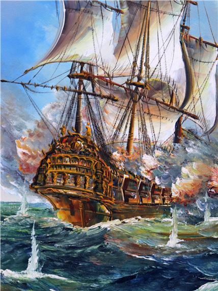 J. Harvey | BATTLE ON THE OCEAN | MutualArt