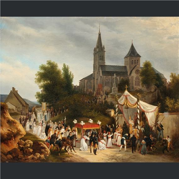 Auguste-Xavier Leprince | Procession religieuse pour la Fête-Dieu (1825 ...