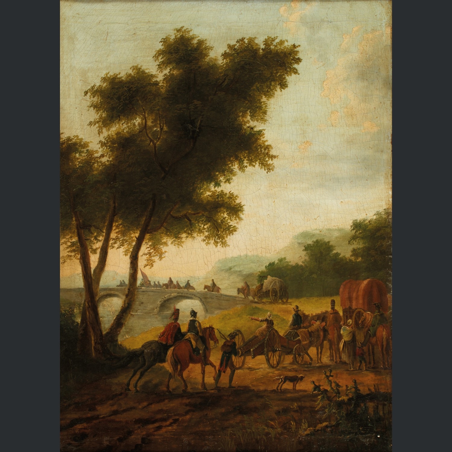 French School, 19th Century | Convoi militaire dans un paysage | MutualArt