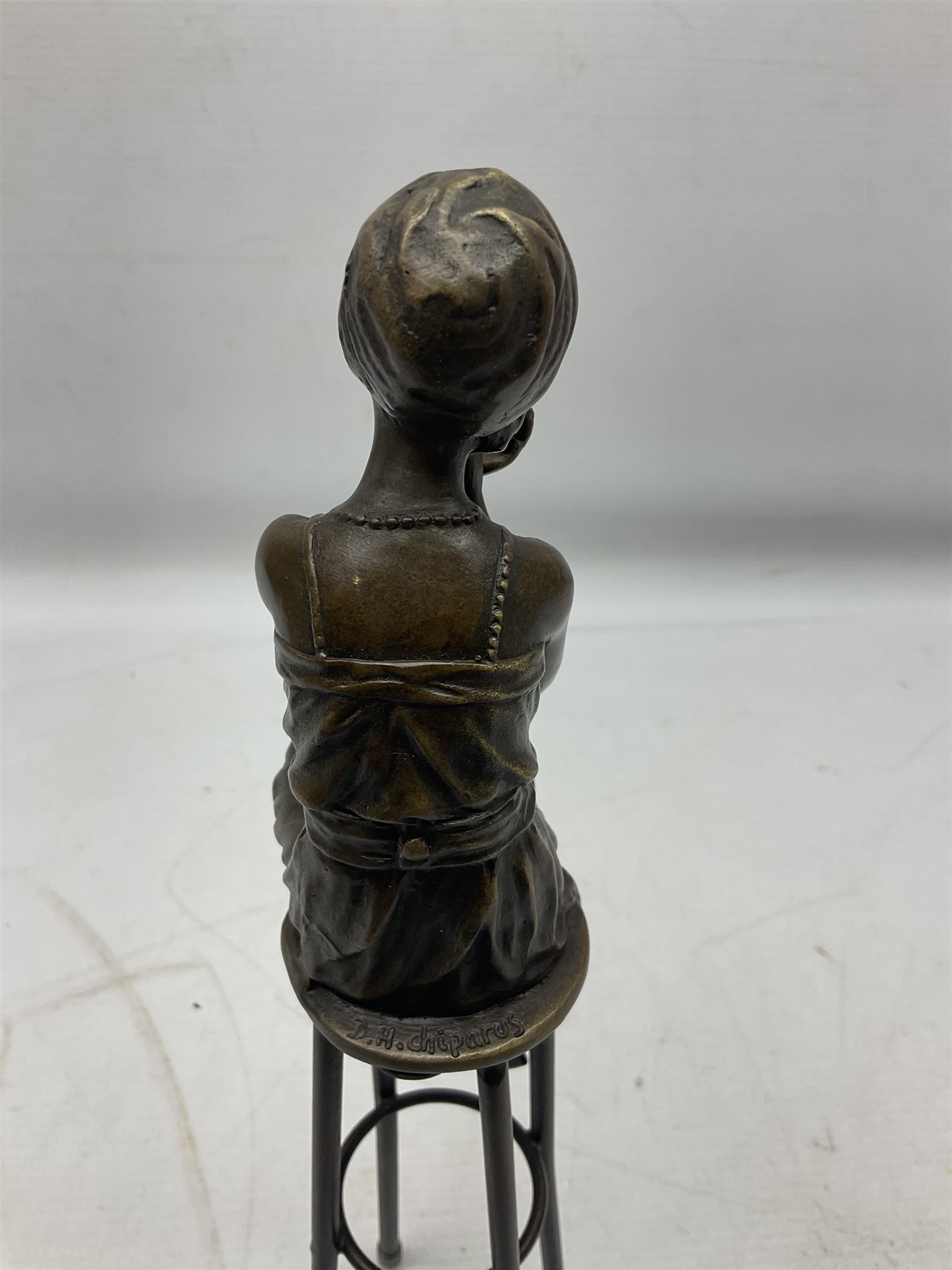 Demétre H. Chiparus | Art Deco style bronze figure of a lady seated on ...