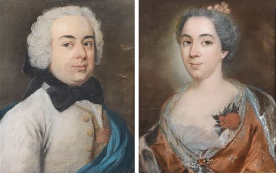 Jean Chevalier | Portraits of Etienne de Villas and Madame née (de ...