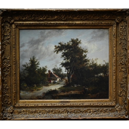 George Barrell Willcock | Cottage and woodland | MutualArt
