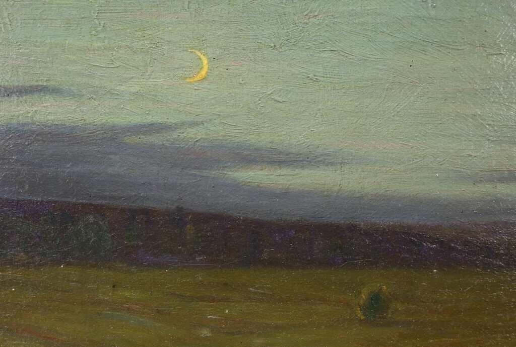 Charles Warren Eaton | Crescent moon landscape | MutualArt
