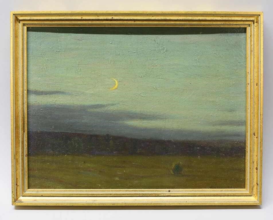 Charles Warren Eaton | Crescent moon landscape | MutualArt
