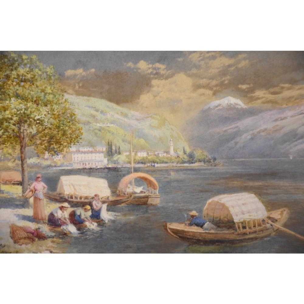 Charles Edmund Rowbotham | The Washer Women on the Bank | MutualArt