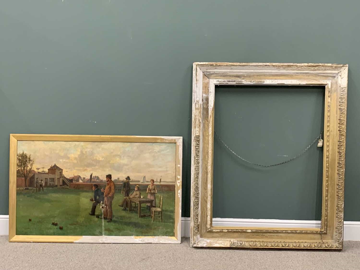 Arthur Verey | A group of men playing bowls with a windmill and sailing ...