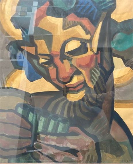 Louis Claude | Satyr holding a peacock flute | MutualArt