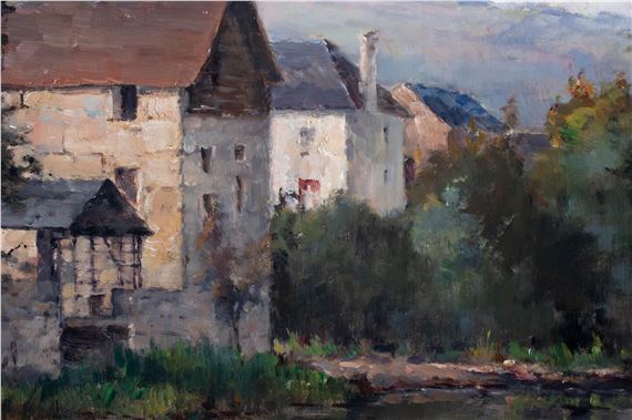 Louis Eugène Leroux | PAYSAGE DANS L'EST DE LA FRANCE (1898) | MutualArt
