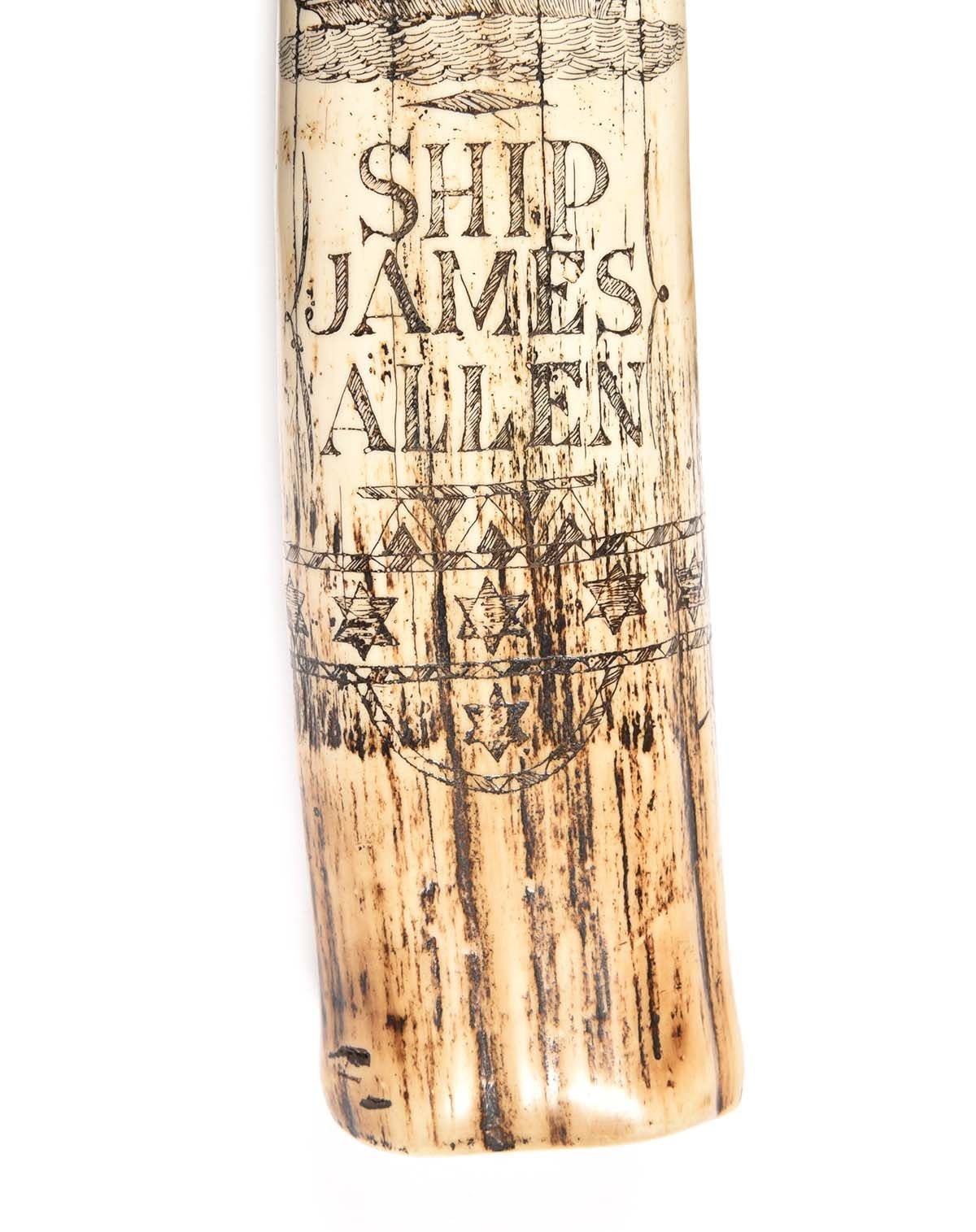 James E. Allen | REPRODUCTION RESIN CARVED SCRIMSHAW LIBERTY SHIP ...