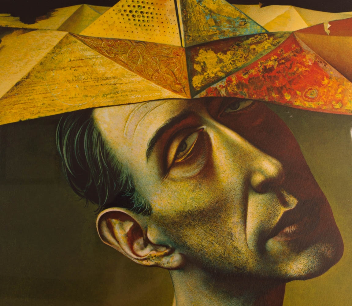 Rudolf Hausner | Gelber Narrenhut (1974) | MutualArt