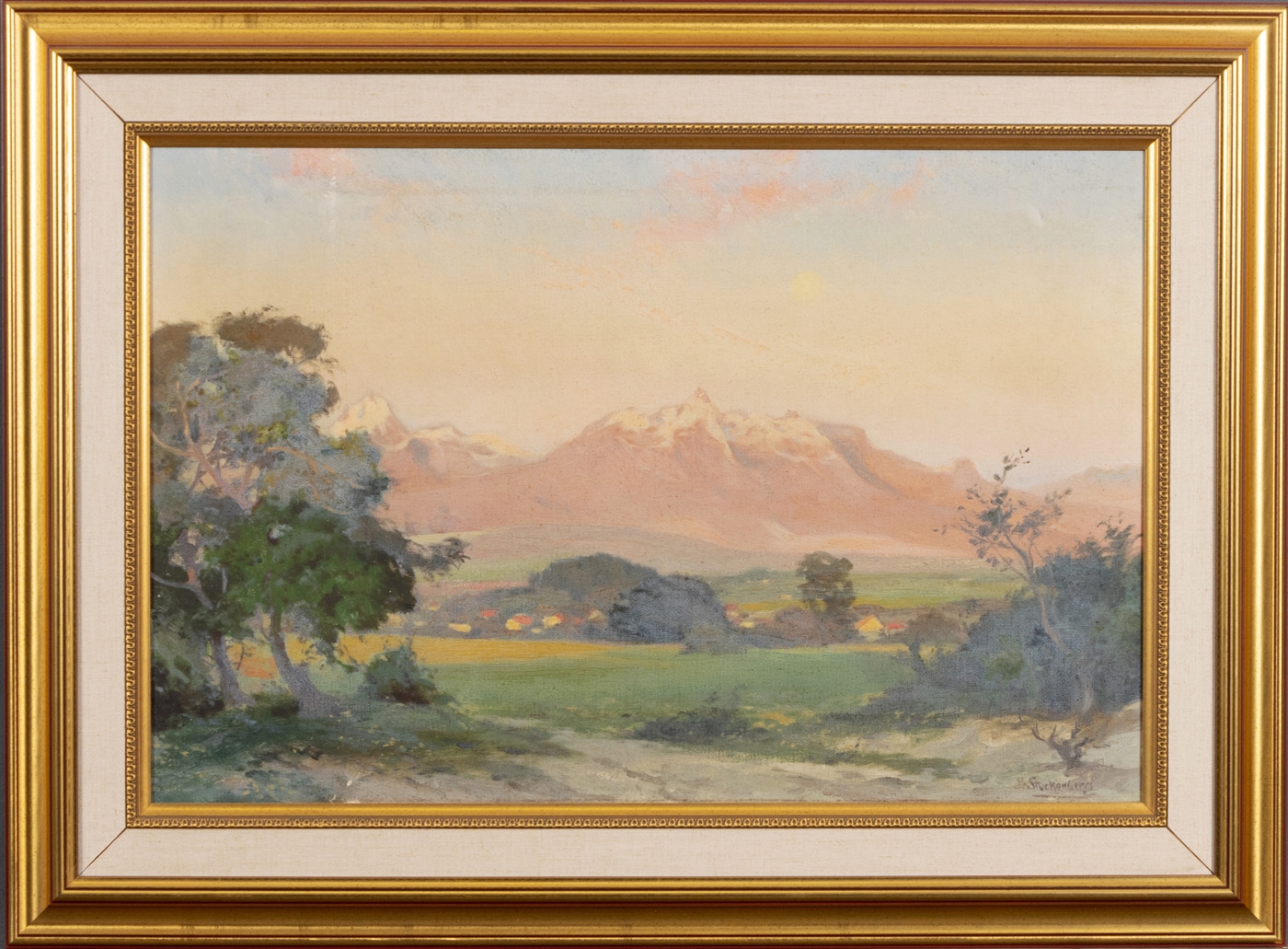Borge Fol. Stuckenberg | Franschhoek snow on mountain | MutualArt