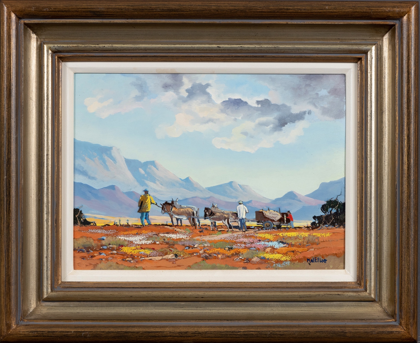 Mel Elliott | donkeys in landscape | MutualArt